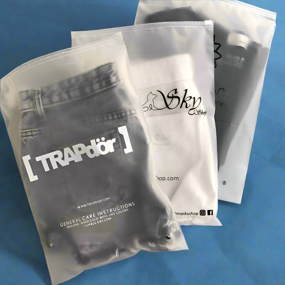 Printed Frosted Zipper Bags – Stickersshub